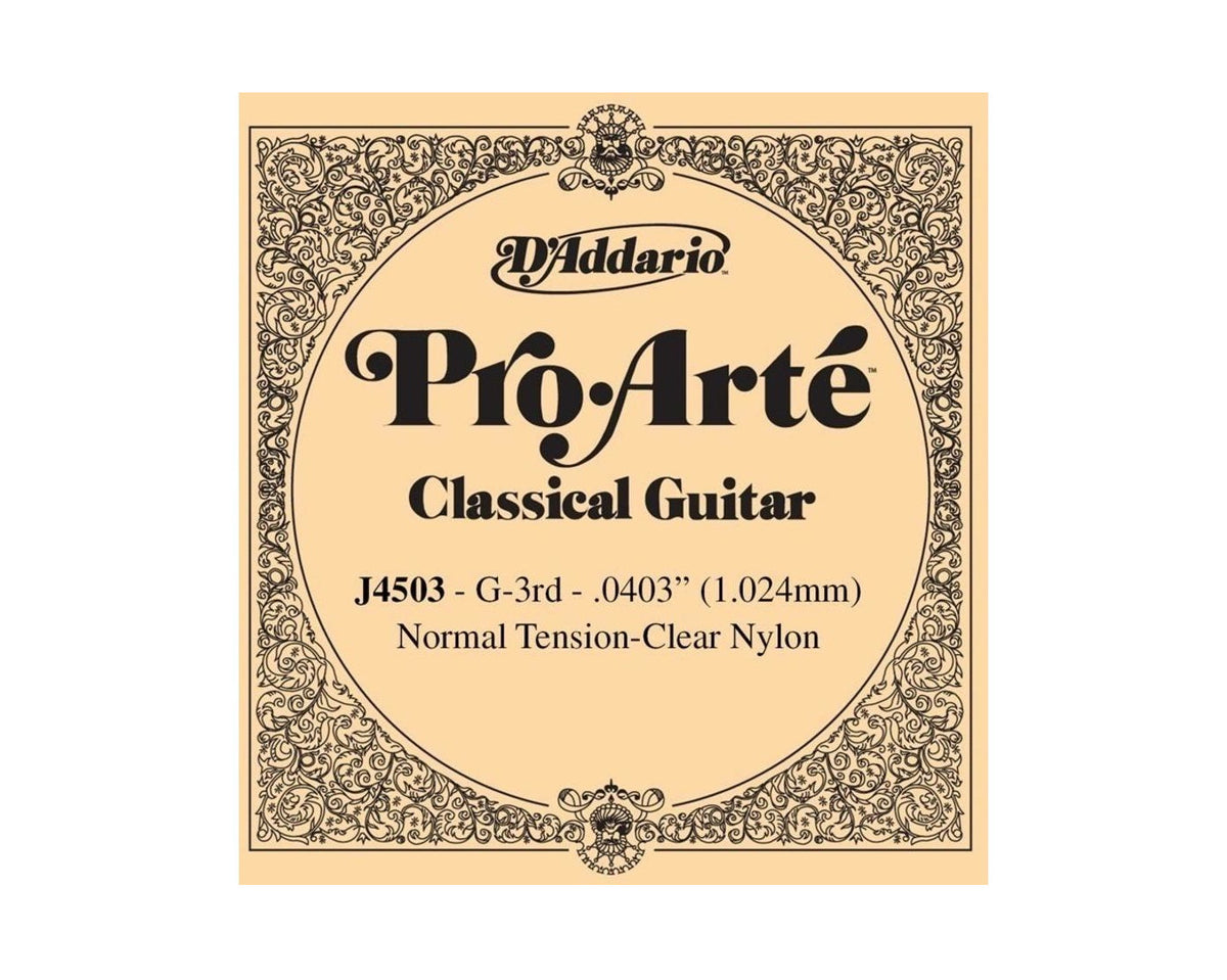 D'Addario J4503 Pro-Arte Nylon Classical Guitar Single String, Normal ...