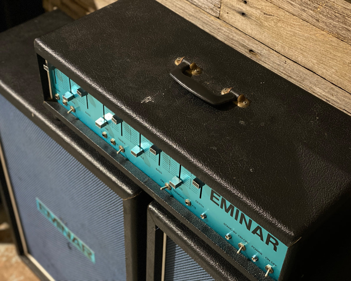 '70s Eminar 100 Watt Amplifier w/ 2 x Matching Cabinets – Found Sound
