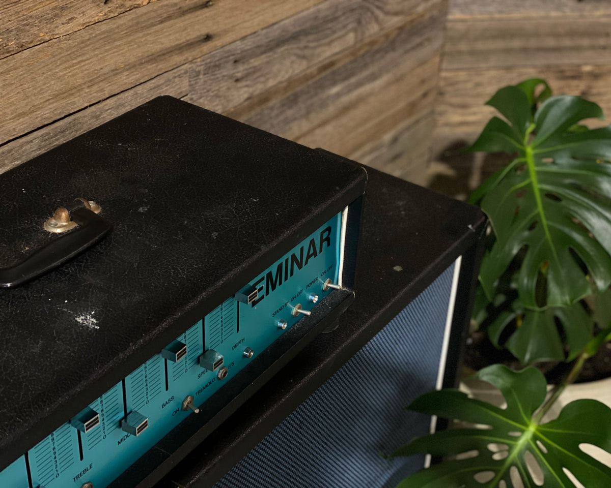 '70s Eminar 100 Watt Amplifier w/ 2 x Matching Cabinets – Found Sound