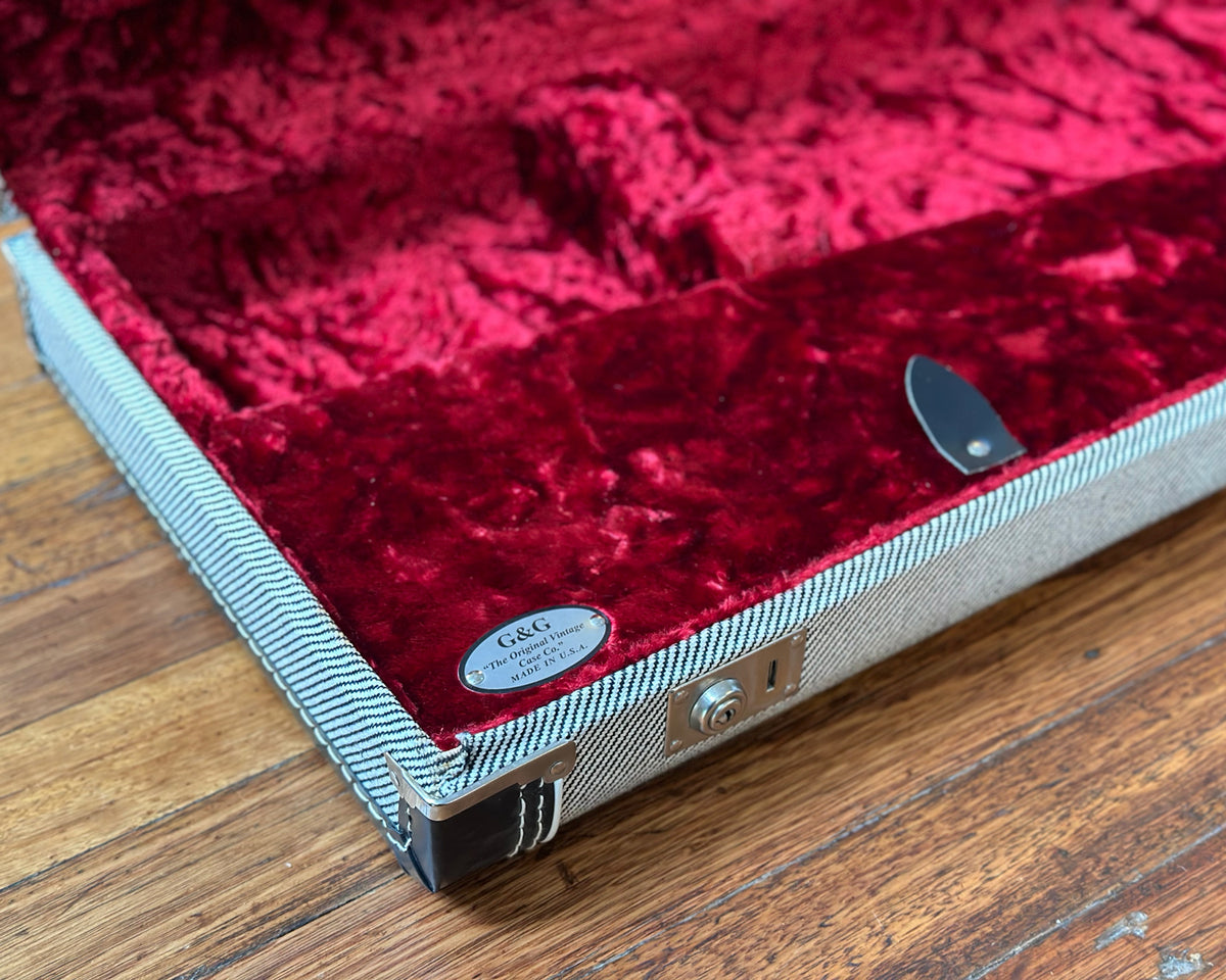Fender G&G Deluxe Strat/Tele Hardshell Case - Black Tweed with Red Int ...