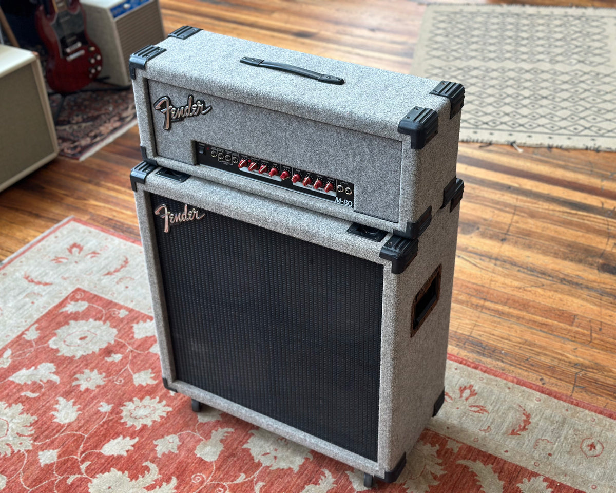 Fender M-80 Head with HM4-12B Straight 4x12" 8Ω Speaker Enclosure ...