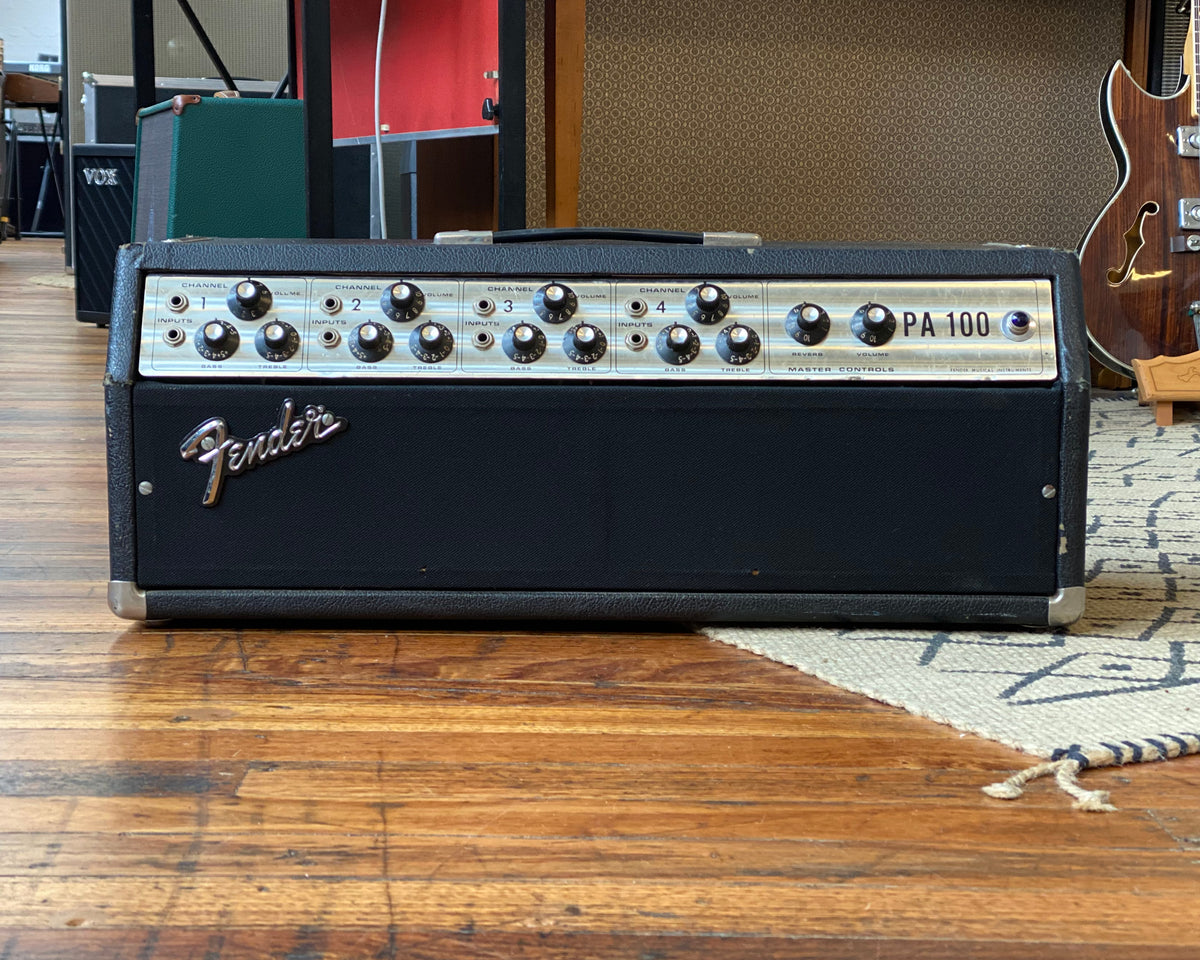 '75 Fender PA-100 Valve PA head wth 2-12HF Speaker Columns – Found Sound