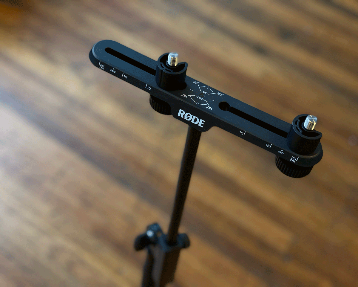 König & Meyer Microphone Stand with Rode Stereo Bar – Found Sound
