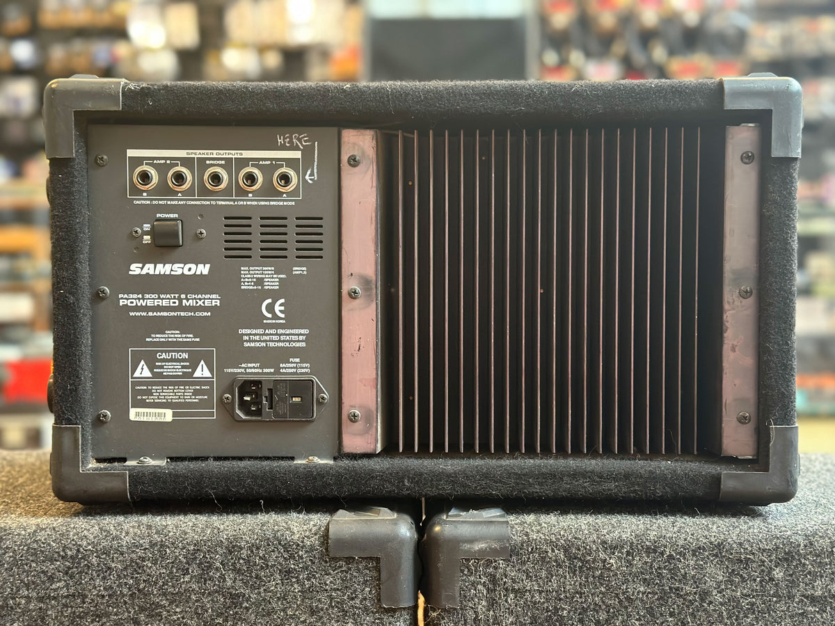 300 Watt Samson PA 324 with a Pair of Cabinets – Found Sound