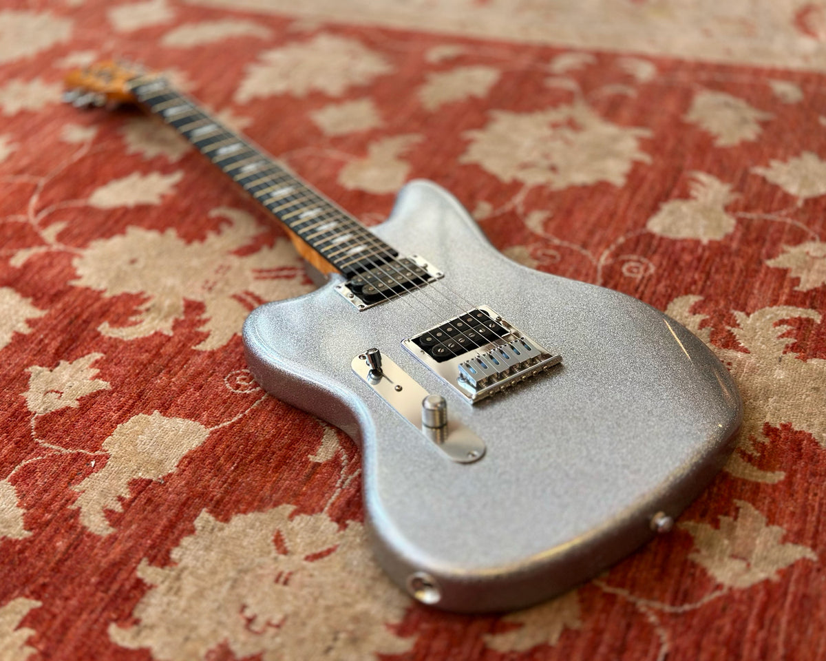 Left handed Warmoth Custom Jazzmaster - Silver Sparkle – Found Sound