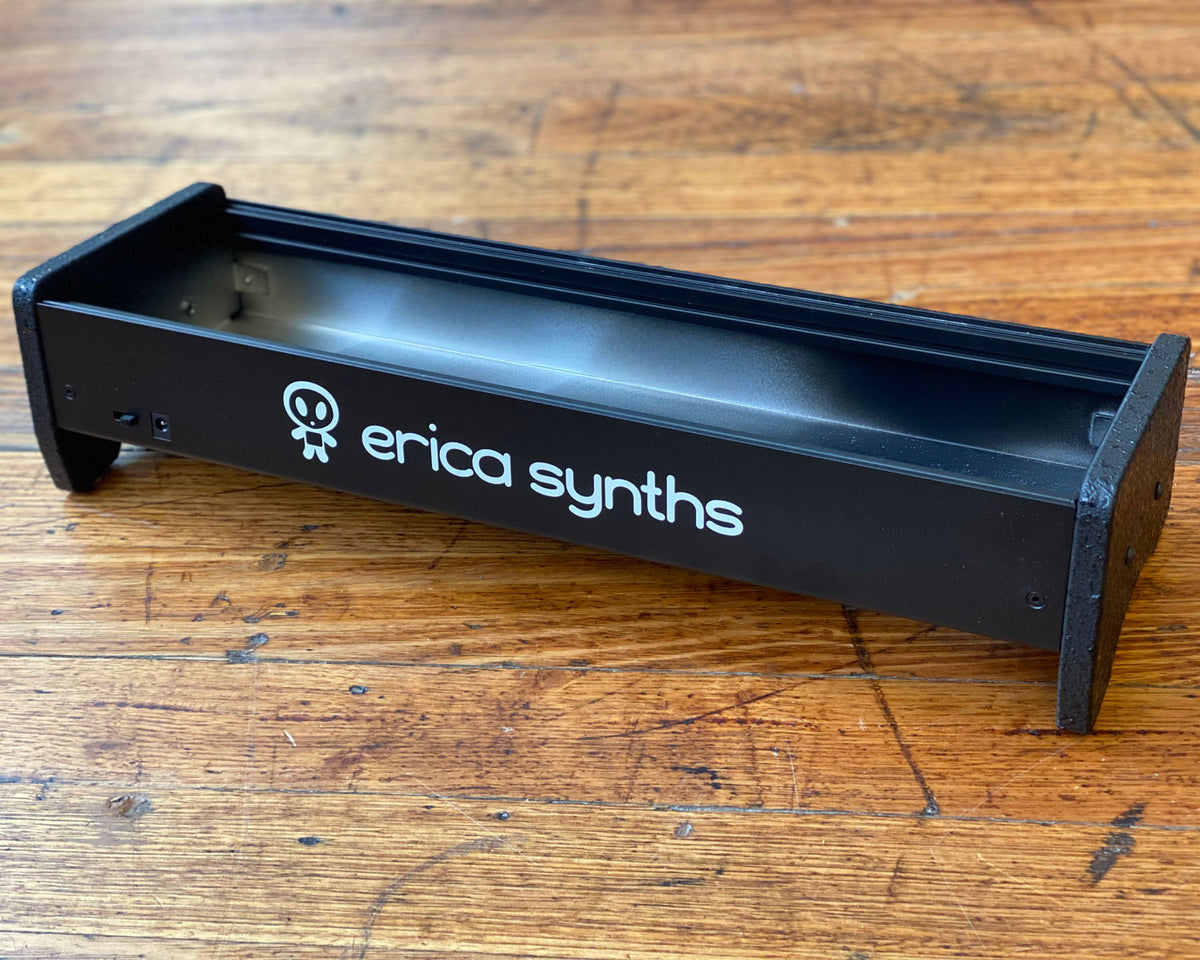 Erica Synths 1 x 84HP skiff case with integrated PSU: black side panel ...
