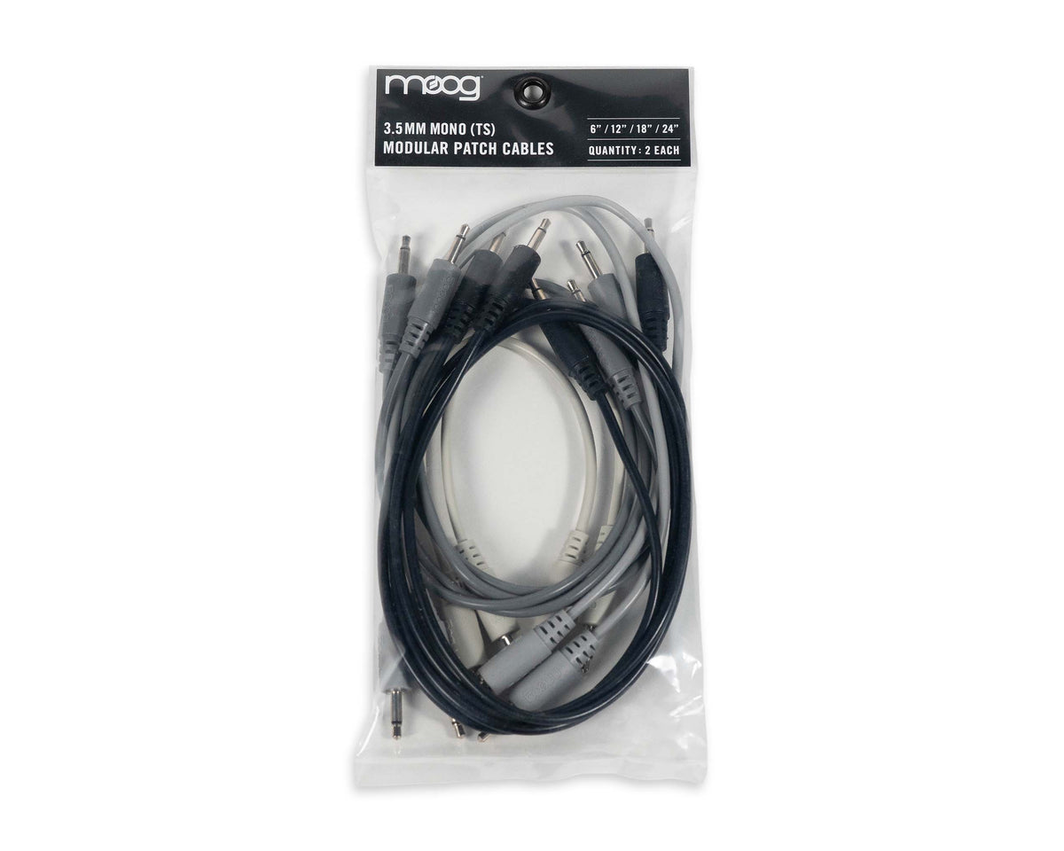 Moog Mono Patch Variety Length Patch Cable Set - 2x6"/12"/18"/24" 3.5m ...